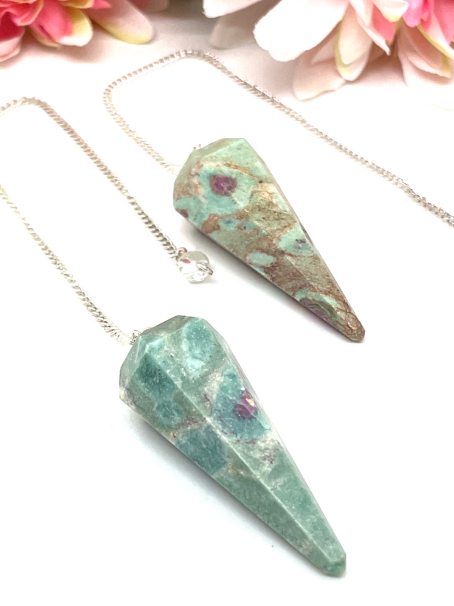 Ruby in Fuchsite Pendulum – Wicked Crystals and Things