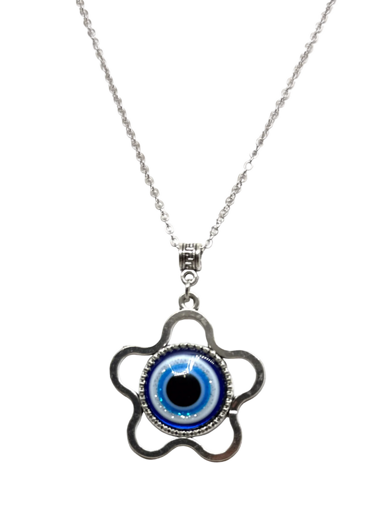 Evil Eye Flower Necklace – Wicked Crystals and Things
