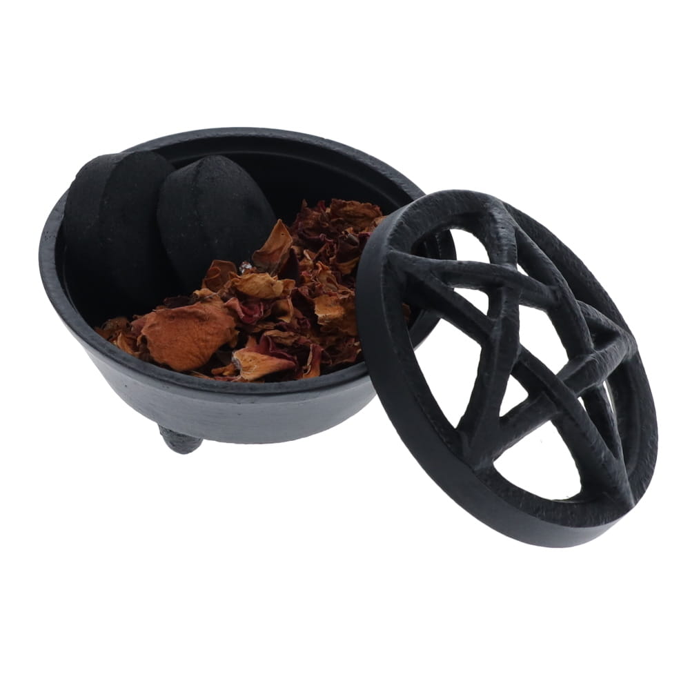 Cast Iron Pentacle Incense Burner – Wicked Crystals and Things