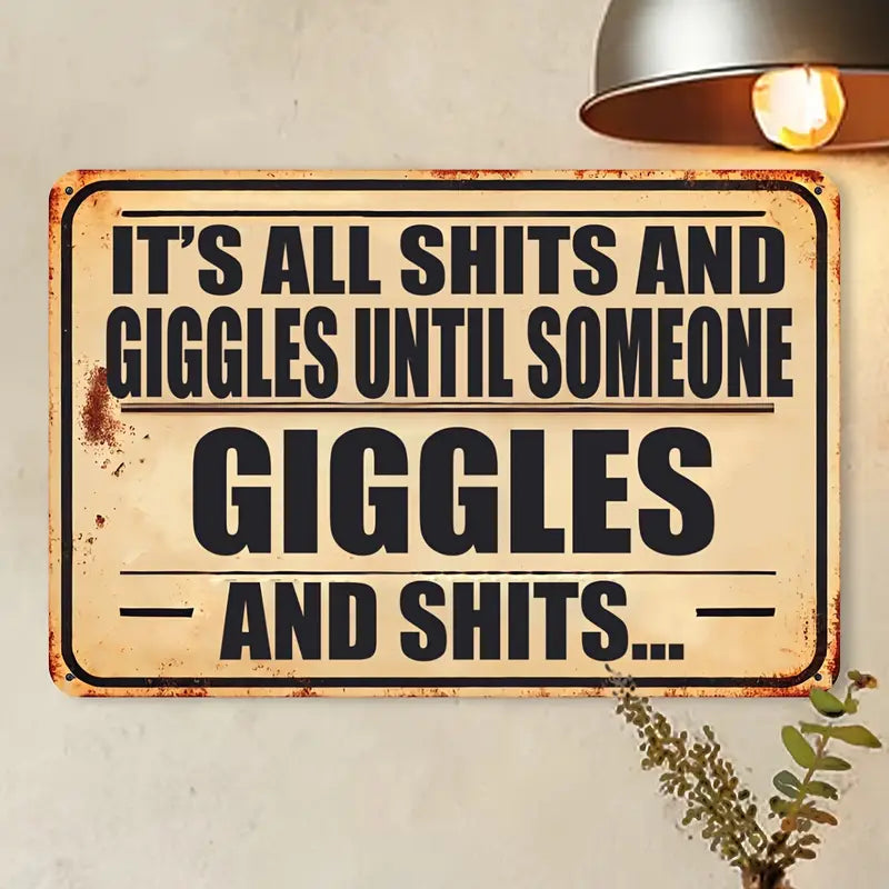 "Giggles and Shits" Sign – Wicked Crystals and Things