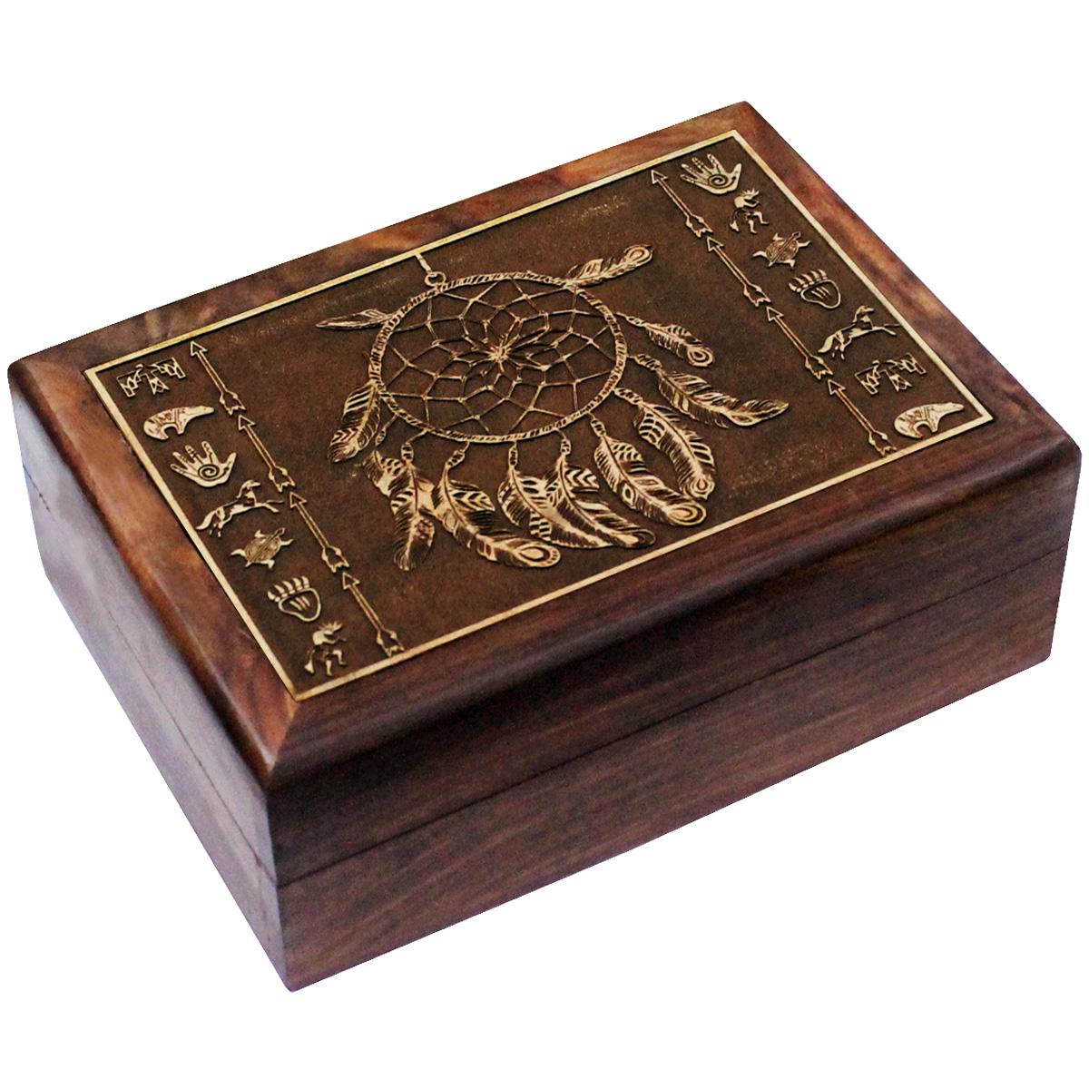 Native American Designs Wooden Box – Wicked Crystals and Things