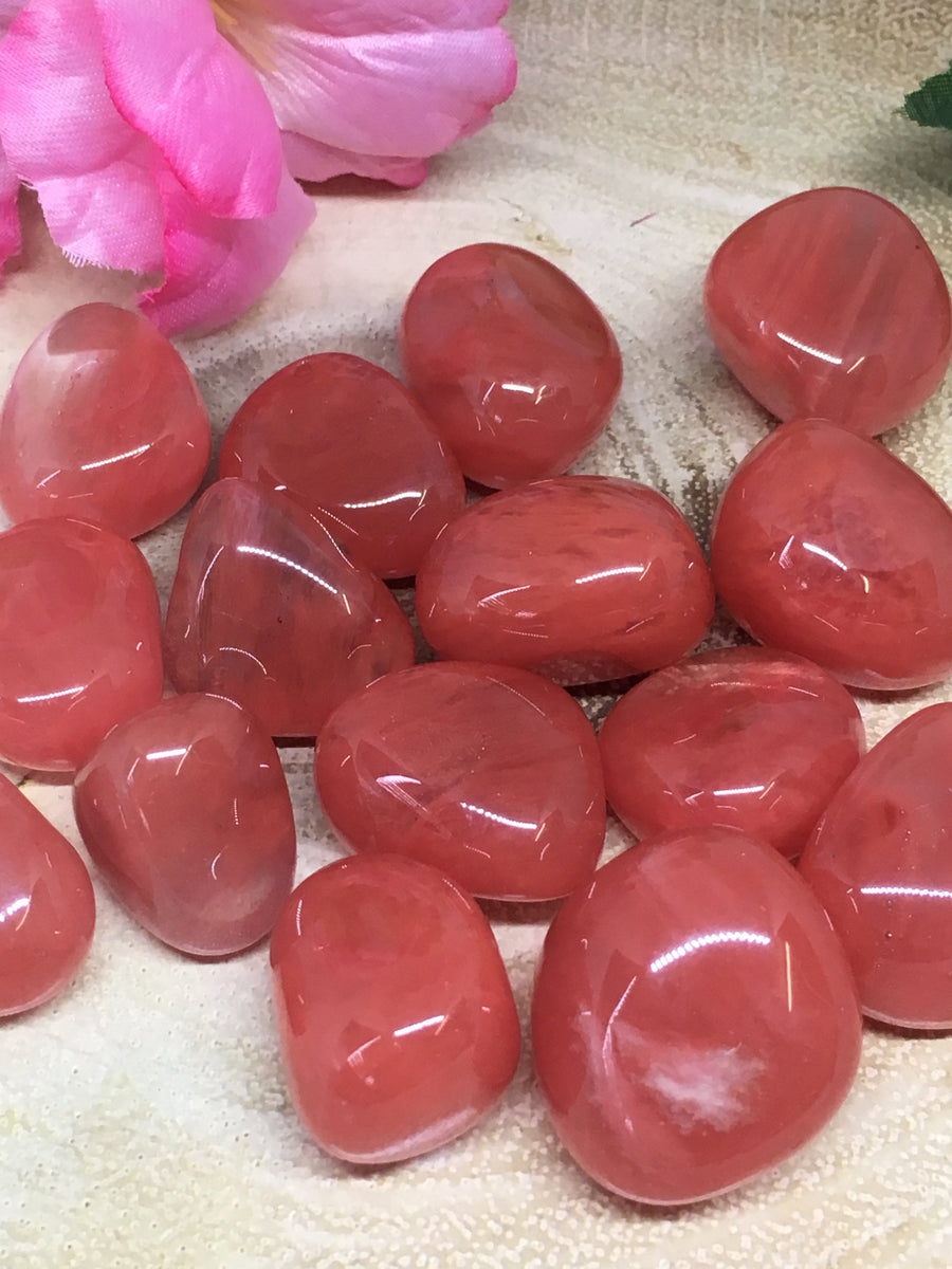Strawberry Obsidian Tumbles – Wicked Crystals and Things