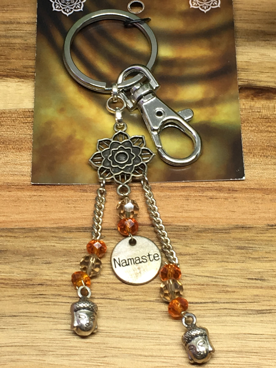 Namaste Lotus Key Ring – Wicked Crystals and Things