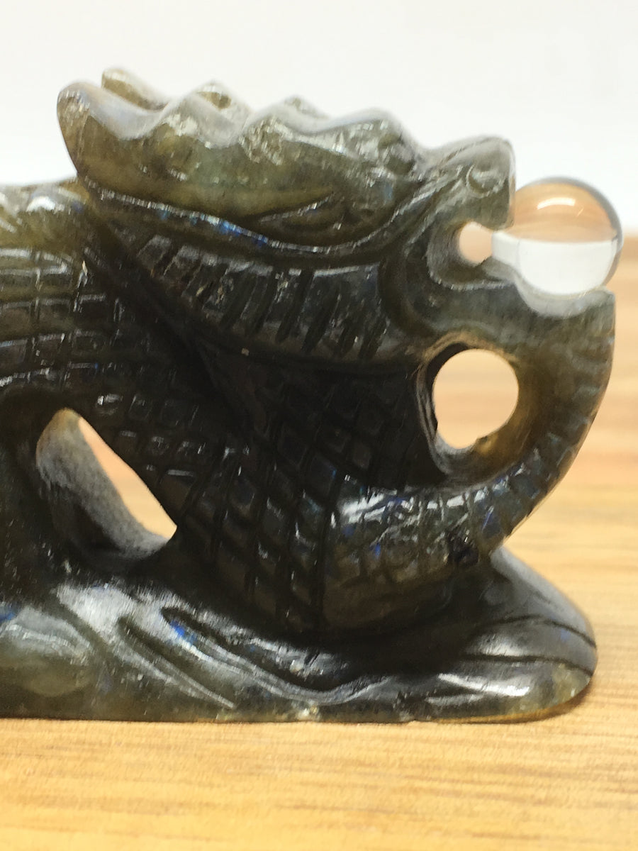 Labradorite Dragon Carving – Wicked Crystals and Things