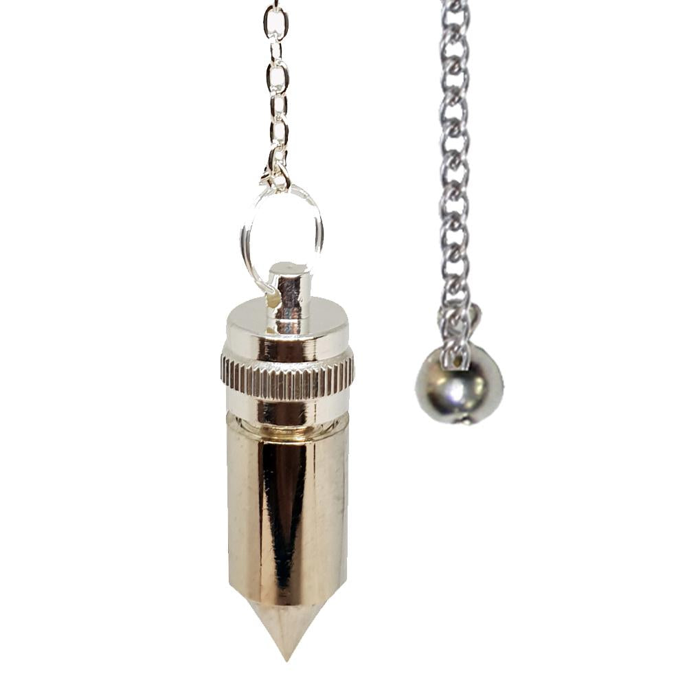 Silver Chambered Point Pendulum – Wicked Crystals and Things
