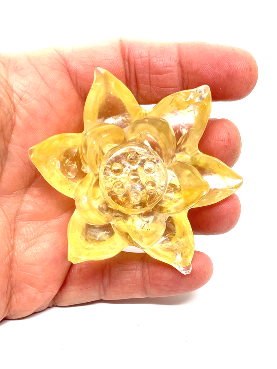 Lotus Flower - Citrine – Wicked Crystals and Things
