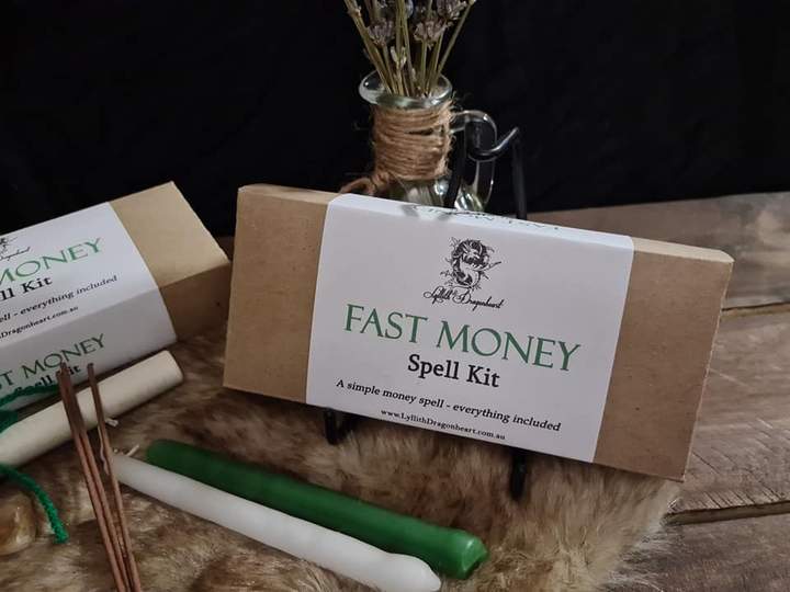Fast Money Spell Kit - Lyllith Dragonheart – Wicked Crystals and Things