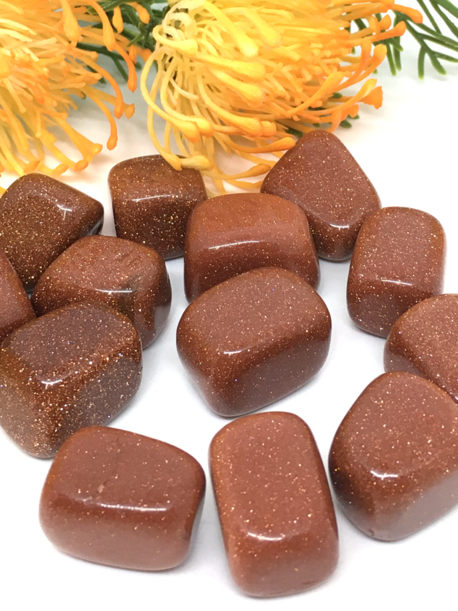 Goldstone Tumble Stones – Wicked Crystals and Things