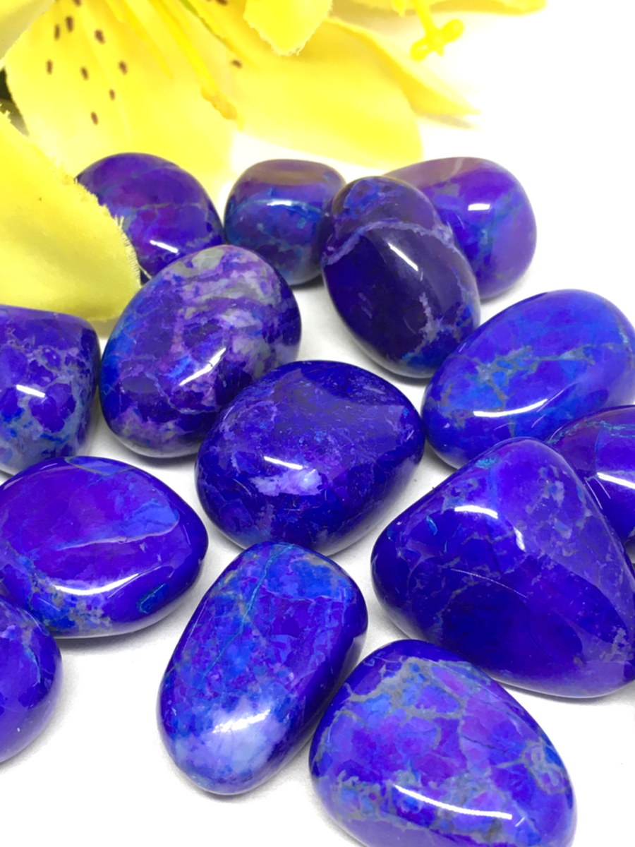 Howlite Purple Tumble Stones – Wicked Crystals and Things