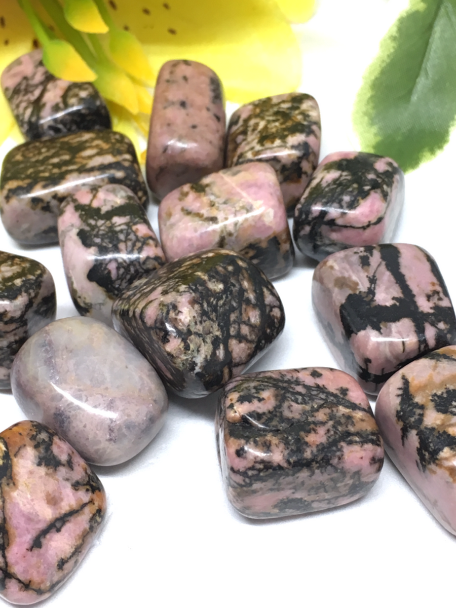 Rhodonite Tumble Stones – Wicked Crystals and Things